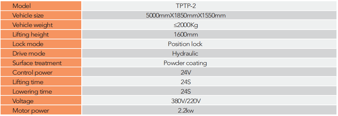TPTP-2 - Tilting Car Parking Lift from China manufacturer - Qingdao Mutrade